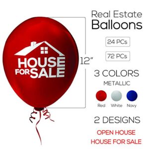 House for Sale Balloons - Open House Balloons for Real Estate - Realtor Metallic Balloons Supplies Sign - Sale by Owner - Realtor Open House - Realtor Kit - Realtor House Signs (72)