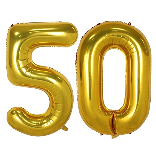 40inch Gold Number 50 Balloon Party Festival Decorations 50th Birthday Anniversary Jumbo foil Helium Balloons Party Supplies Props for Photos