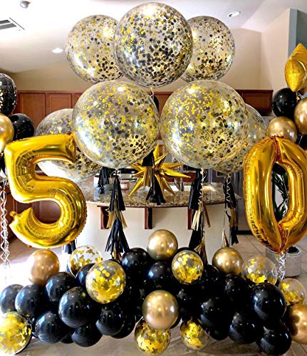 40inch Gold Number 50 Balloon Party Festival Decorations 50th Birthday Anniversary Jumbo foil Helium Balloons Party Supplies Props for Photos