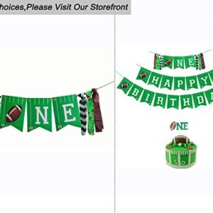 Football Happy Birthday Banner,Football Birthday Party Bunting Banner, Happy Birthday Sports Party Decorations