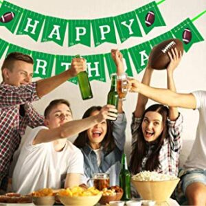 Football Happy Birthday Banner,Football Birthday Party Bunting Banner, Happy Birthday Sports Party Decorations