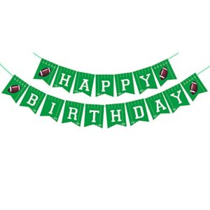 Football Happy Birthday Banner,Football Birthday Party Bunting Banner, Happy Birthday Sports Party Decorations