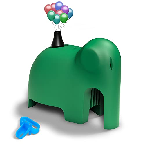 LiKee Elephant Electric Balloon Pump Portable Balloon Inflator Air Blower with Balloon Arch &Garland Tools for Party Decoration (Sea Green)