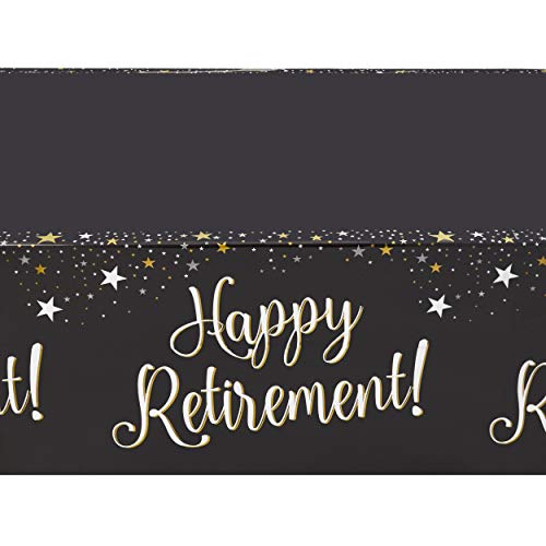 Happy Retirement Party Table Covers (54 x 108 in, 3 Pack)