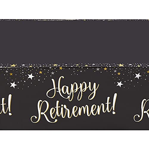 Happy Retirement Party Table Covers (54 x 108 in, 3 Pack)