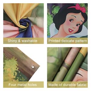 Snow White Backdrop,7x5 FT Princess Snow White Banner Princess Background Snow White and The Seven Dwarfs Backdrop Princess Theme Birthday Party Backdrop Supplies & Decor for Girls