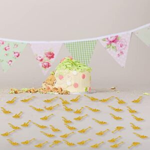 Set of 100 Guitar Confetti, Gold Glitter Guitar Birthday Confetti, Music Themed Party Confetti, Guitar Smash Cake Decor, Happy Birthday Party Decor