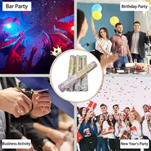 VICKYPOP Confetti Cannon Creative Small Size Dollar Bill Confetti Poppers Suitable for Business Signing, Opening Activities, Promotion and Salary Increase Celebration, Holiday or Birthday Party (Pack of 4)