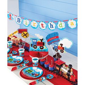 Creative Converting Border Print Plastic Tablecover, All Aboard -