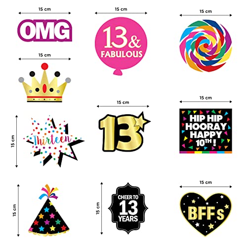 13th Birthday Hanging Swirls - 28 Pieces - Funny 13th Birthday Party Supplies, Decorations, Gifts and Favors