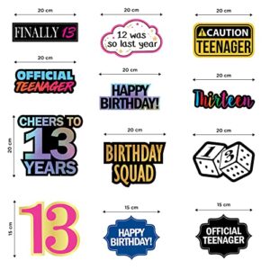 13th Birthday Hanging Swirls - 28 Pieces - Funny 13th Birthday Party Supplies, Decorations, Gifts and Favors