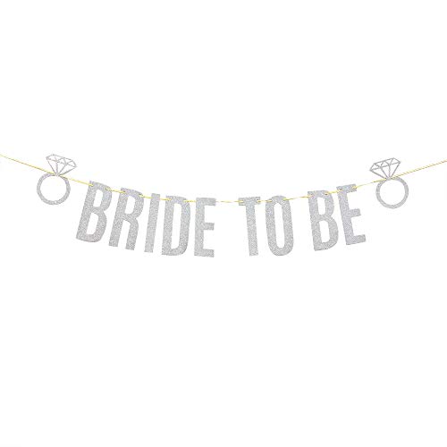 Silver Bride to Be Banner, Bridal Shower Decorations, Engagement/Bachelorette/Wedding Party Decor