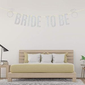 Silver Bride to Be Banner, Bridal Shower Decorations, Engagement/Bachelorette/Wedding Party Decor