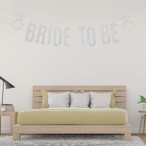 Silver Bride to Be Banner, Bridal Shower Decorations, Engagement/Bachelorette/Wedding Party Decor