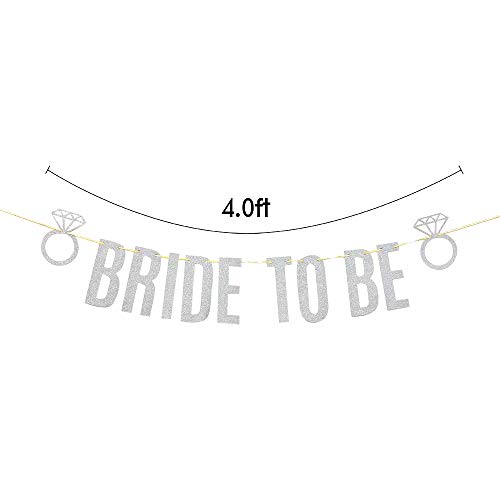 Silver Bride to Be Banner, Bridal Shower Decorations, Engagement/Bachelorette/Wedding Party Decor