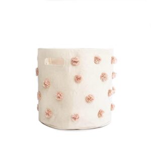 pehr pom pom peony pink bin, large