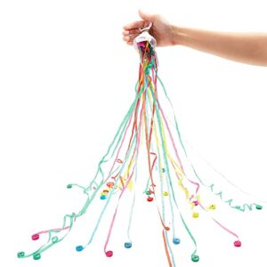 10 Pack Colorful No Mess Party Poppers, Confetti Throw Streamers for Wedding Send Off (2.5 In)