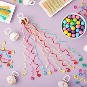 10 Pack Colorful No Mess Party Poppers, Confetti Throw Streamers for Wedding Send Off (2.5 In)