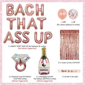 Bachelorette Party Decorations Bach That Assup Bachelorette Balloons Banner Rose Gold Brunch Bridal Shower Bubbly Bar bachelorette party decorations naughty Champagne Tinsel Curtains