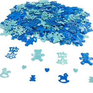 Gender Reveal Party Supplies Blue Confetti Sprinkles for Funny Baby Shower Pinata Party Decoration-"It's A Boy" Bear Horse Heart 1.5OZ