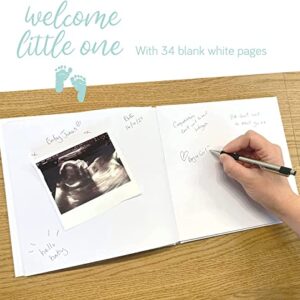 FUNNY PARTY PIECES Baby Shower Guest Book - Welcome Little One - Baby Book Keepsake Memory Idea for The Mummy to Be