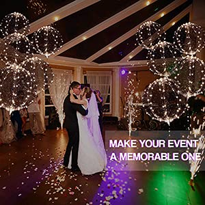 Light up led balloons , Wedding Decorations 10 set warm white 15pcs Transparent Light Balloons Great For Banquets, Outdoor and Indoor Parties, Anniversary, House Party, Family Reunion, Birthday and Event Centerpieces (warn white) (20 inch--10 set)