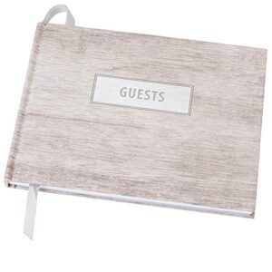 global printed products wedding guest book 9″x7″ (grey wood) – wgb-gry