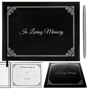 in loving memory funeral guest book,design funeral guestbook with pen, memorial service guest book, memorial guest book, memorial book, funeral book, signature book, funeral book guest… (fgb001)