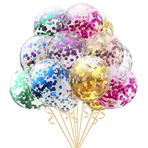 Multicolor Confetti Balloons - 12 Inch Latex Balloons Wedding Birthday Baby Shower Christmas Party Supplies Decorations 32 Pcs