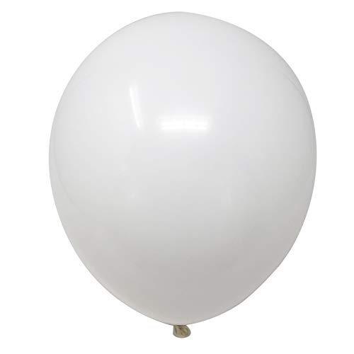 Allgala 100 Count 9 Inch Helium Grade Premium Latex Balloons-White-BL52101