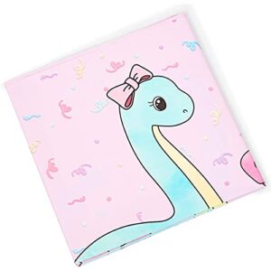 BLUE PANDA Pink Dinosaur Party Decorations for Girl's Birthdays, Plastic Tablecloth (54 x 108 in, 3 Pack)