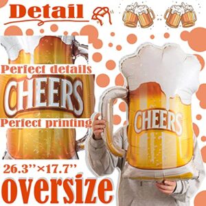 CYMYLAR Whiskey Bottle Beer Mug Super Shape Mylar Foil Balloon for Bar Summer Party Beer Festival Birthday Party Decorations