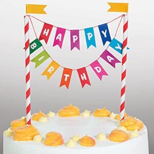 Rainbow Birthday Cake Banner