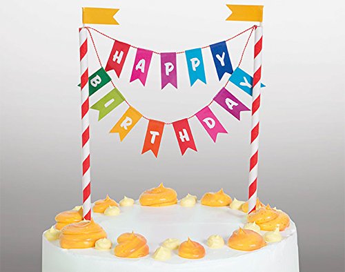 Rainbow Birthday Cake Banner