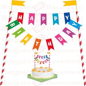 Rainbow Birthday Cake Banner