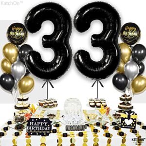 Giant, Black 33 Balloon Numbers - 40 Inch, 33 Birthday Decorations for Men | Black Number 33 Balloons | Happy 33 Birthday Decorations for Women | 33rd Birthday Balloons, 33 Year Anniversary Decor