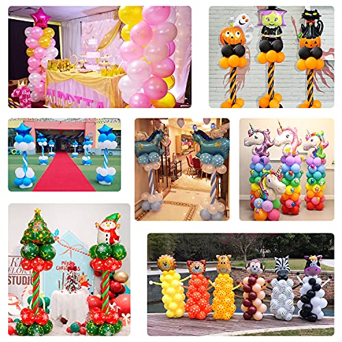 Chamvis 2 Set Balloon Column Kit - 65 inch Balloon Column Stand with Base for Baby Shower, Birthday Party, Graduation, Wedding Centerpieces Decorations