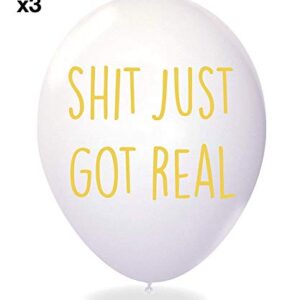 Rude Graduation Balloons - Pack of 12 Premium White And Black Funny Balloons - Class of 2023