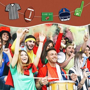 100 Pcs Paper Football Cutouts Football Theme Party Decoration Football Cutouts for Crafts Game Day Party Decorations with Glue Points for Sport Birthday Party Wall Decoration