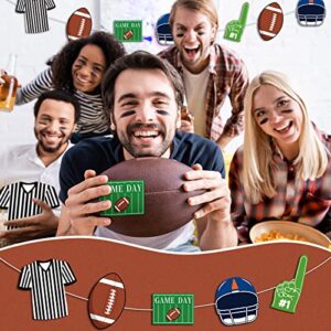 100 Pcs Paper Football Cutouts Football Theme Party Decoration Football Cutouts for Crafts Game Day Party Decorations with Glue Points for Sport Birthday Party Wall Decoration