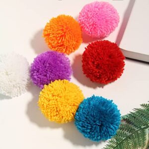 10 Pcs Large Yarn Pom Poms-3 Inch Made to Order Acrylic Yarn Balls for Hats Or Party Decorations-DIY Craft Pompoms (Mixed, 3inch)