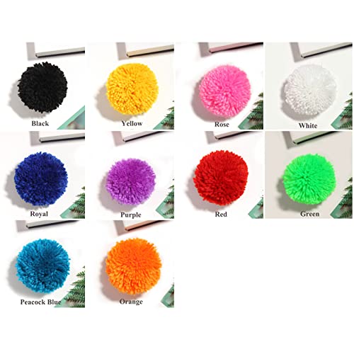 10 Pcs Large Yarn Pom Poms-3 Inch Made to Order Acrylic Yarn Balls for Hats Or Party Decorations-DIY Craft Pompoms (Mixed, 3inch)