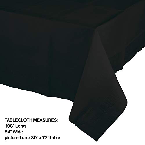 Creative Converting Black Paper Tablecloths, 3 ct