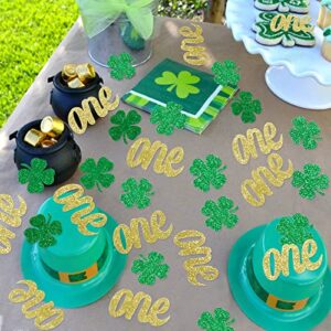 Lucky One Birthday Decorations- 200Pcs Shamrock Lucky One Confetti, St. Patrick's Day Decorations, Lucky One Decorations,Shamrock Decorations,Saint Patricks Day Decorations,St. Patrick's Day Confetti