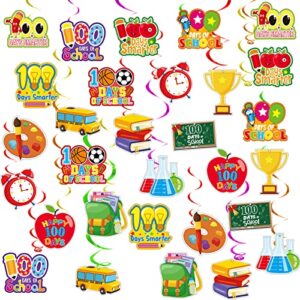 60 piece 100 days of school hanging swirls 100th day smarter hanging decoration 100th day smarter classroom swirl hanging décor for 100th birthday party decorations supplies