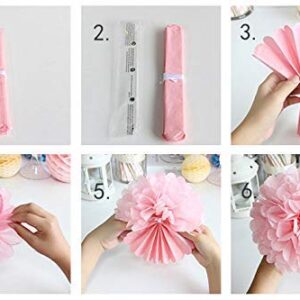 luckylibra Girl Baby Shower Decorations, It is a Girl Banners & Baby Girl Foil Balloons & Elephant Garland & Paper Lantern Paper Flower Pom Poms （Pink White Grey）