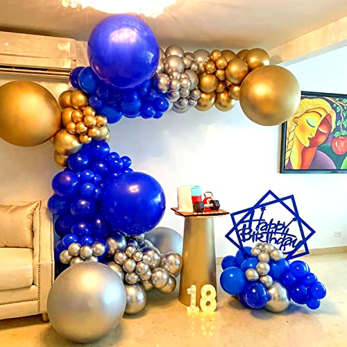 Metallic Gold Balloon 18 Inch 12 Pcs Chrome Gold Latex Party Balloons Chrome Balloon for Engagement Wedding Christmas Graduation Party Decorations