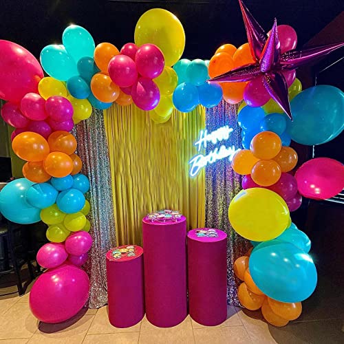 110 Piece Bunny Party Supplies - Bunny Party Balloon Garland Set for Birthday Party, Outdoor Event Decoration