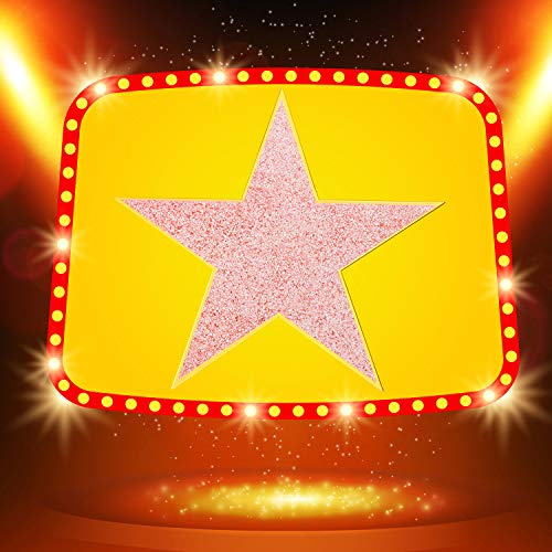 6 Inch Mini Star Paper Cutouts, Complete with Glitter Cardboard Stars and Twinkling Stars for Party Classroom Table DIY Decoration (24)