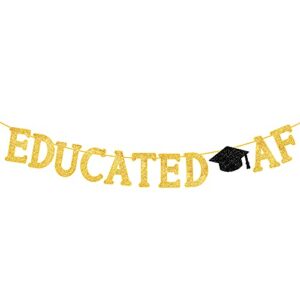 katchon, gold glitter graduation banner – 10 feet, no diy | graduation banner for graduation party decorations | graduation decorations, congratulations decorations| funny graduation decorations 2023